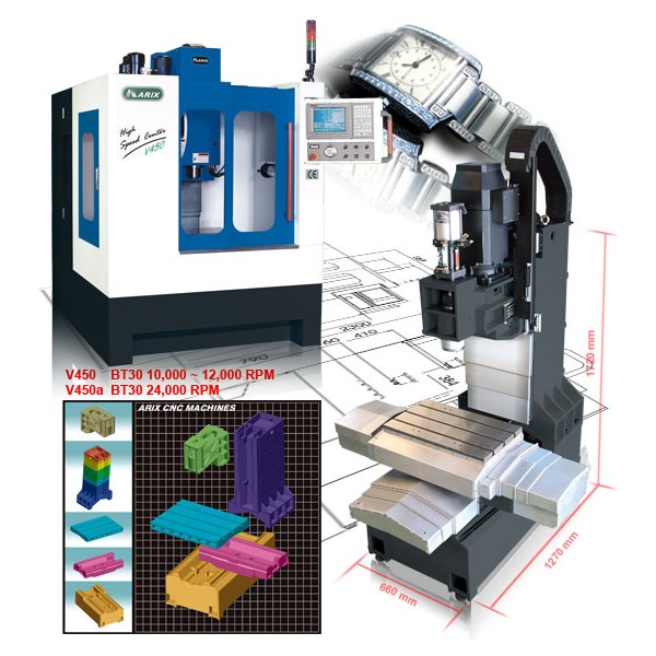 V450a ศูนย์เครื่องจักรกลความเร็วสูง 5 แกน|V MAX MACHINERY CO., LTD.